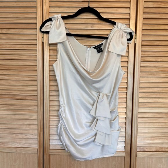 Moda International | Tops | Moda International Cream Bow Blouse | Poshmark